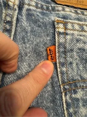 Levi's | Shorts | Vintage Orange Tag Levis Acid Wash Denim Rolled Hem ...